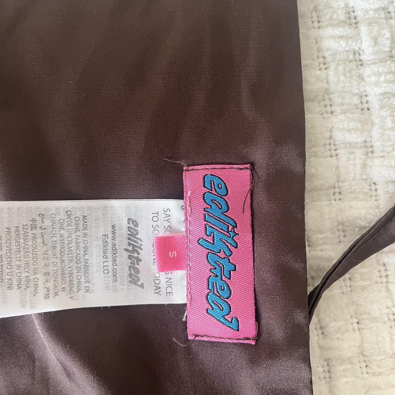 Edikted backless brown satin top. Never worn. So... - Depop