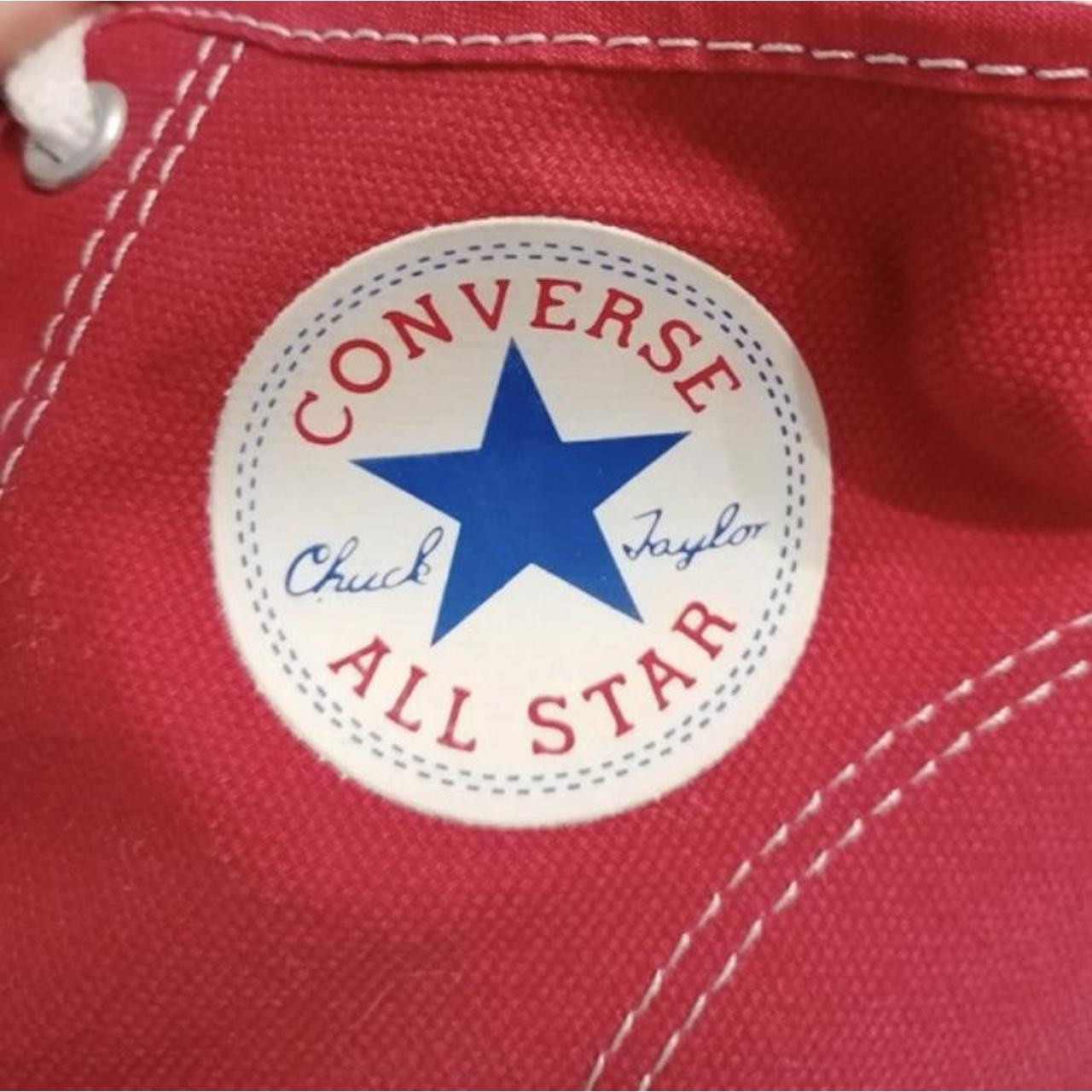 Converse Women's Red Trainers | Depop
