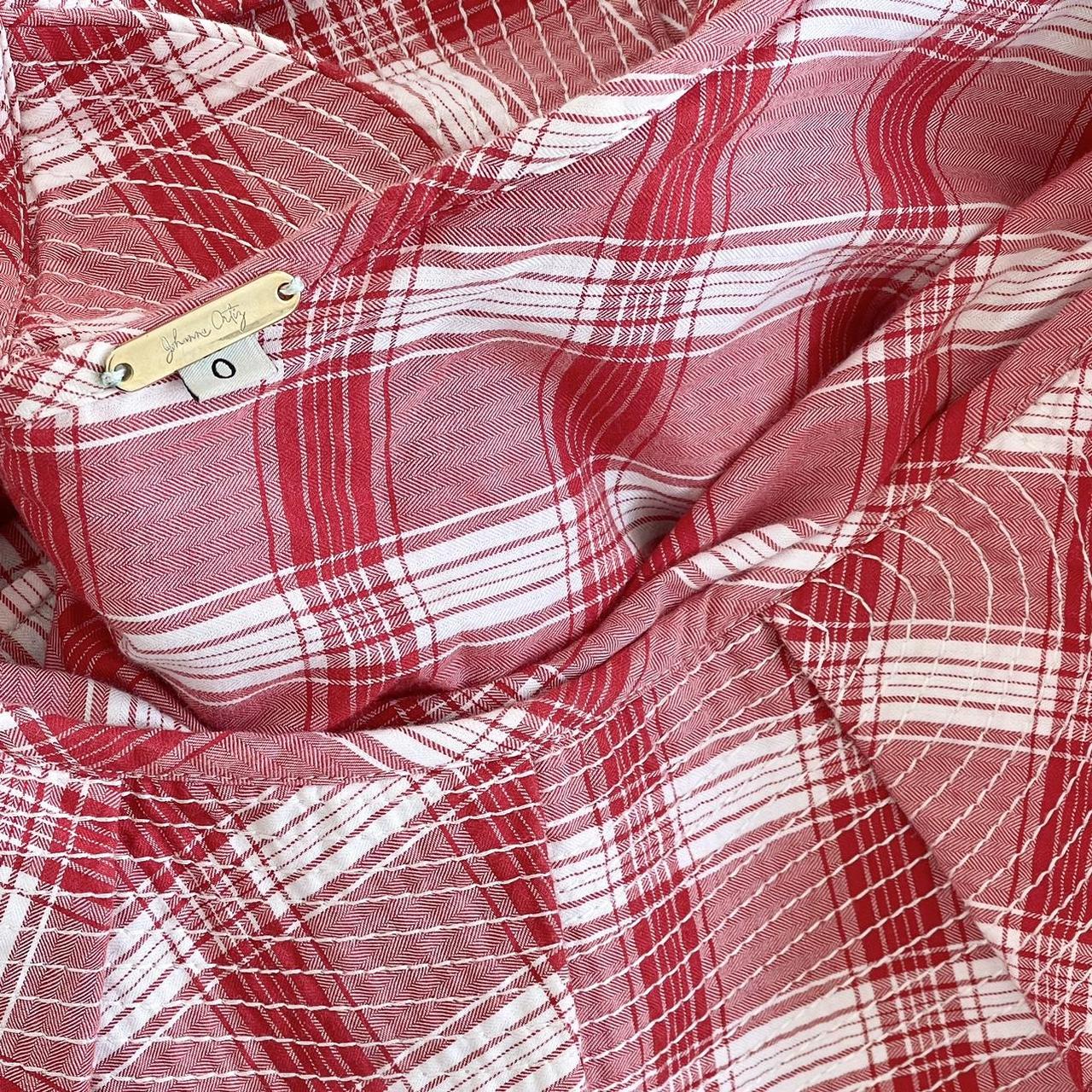 Johanna Ortiz Mangas Coloradas Gingham Blouse in... - Depop