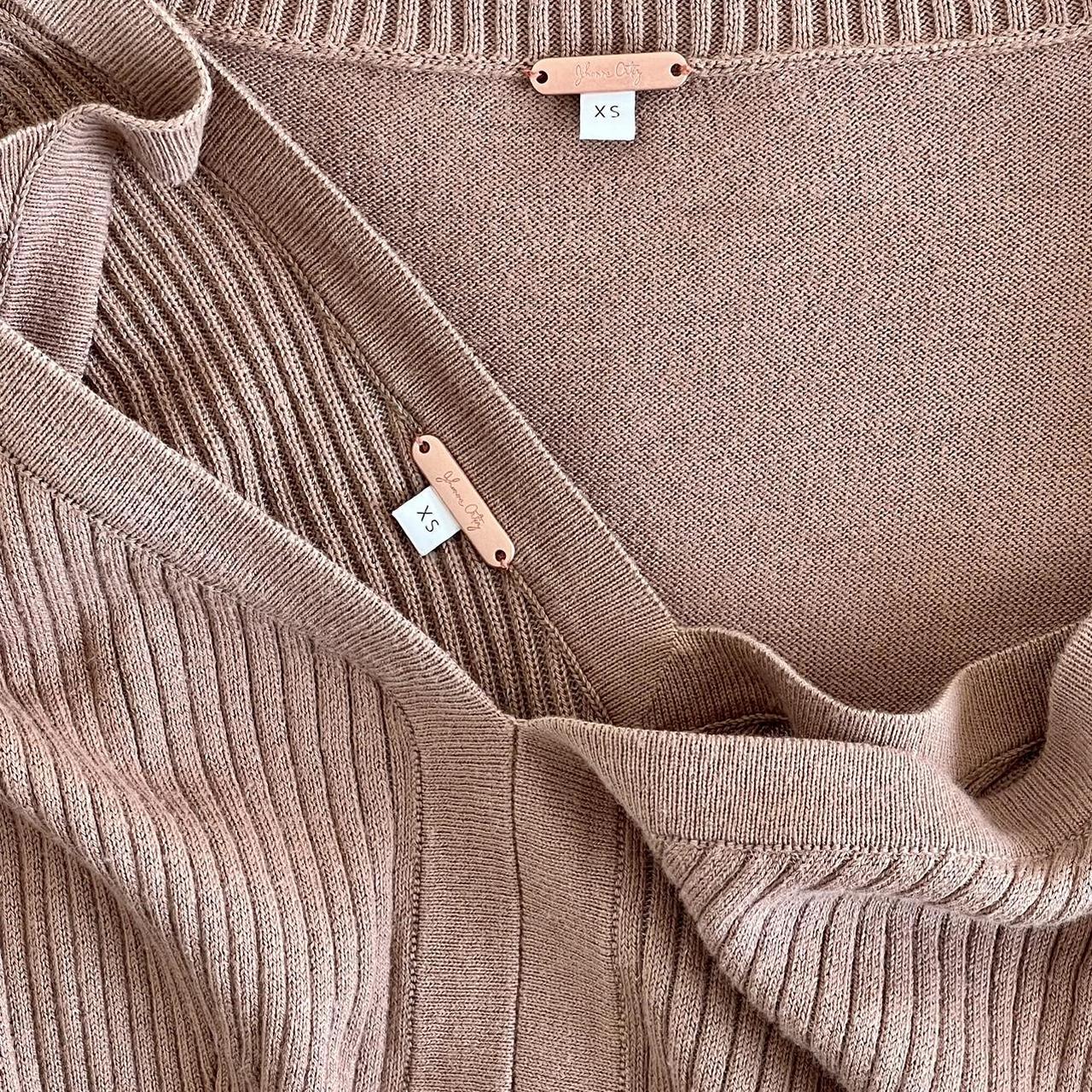 Johanna Ortiz Camel Inca Cardigan and Bodysuit... - Depop