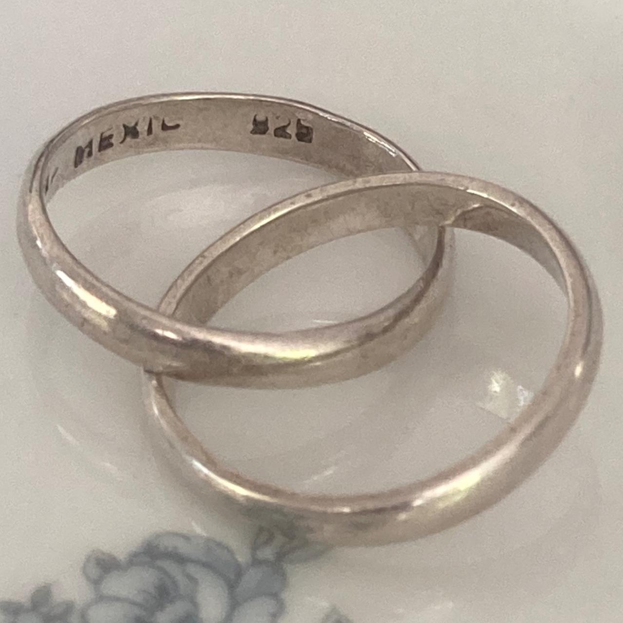 Sterling Silver Double Intertwined Rings 925... | Depop