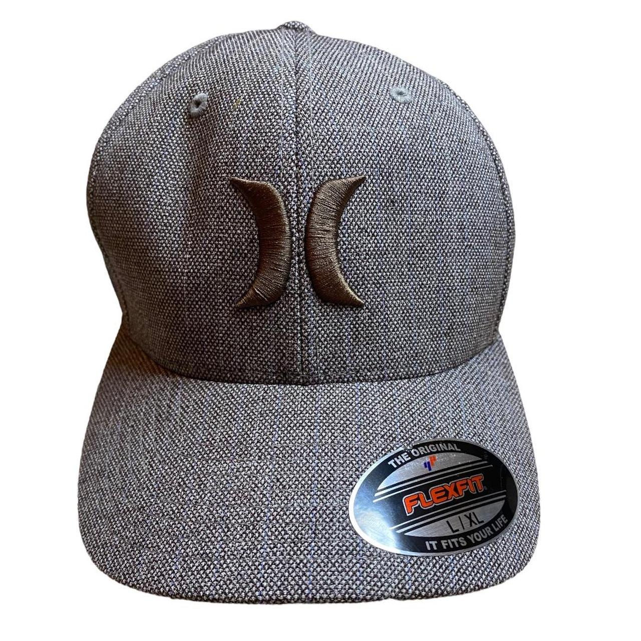 Flexfit Men’s Gray Baseball cap Size L/XL No rips... - Depop