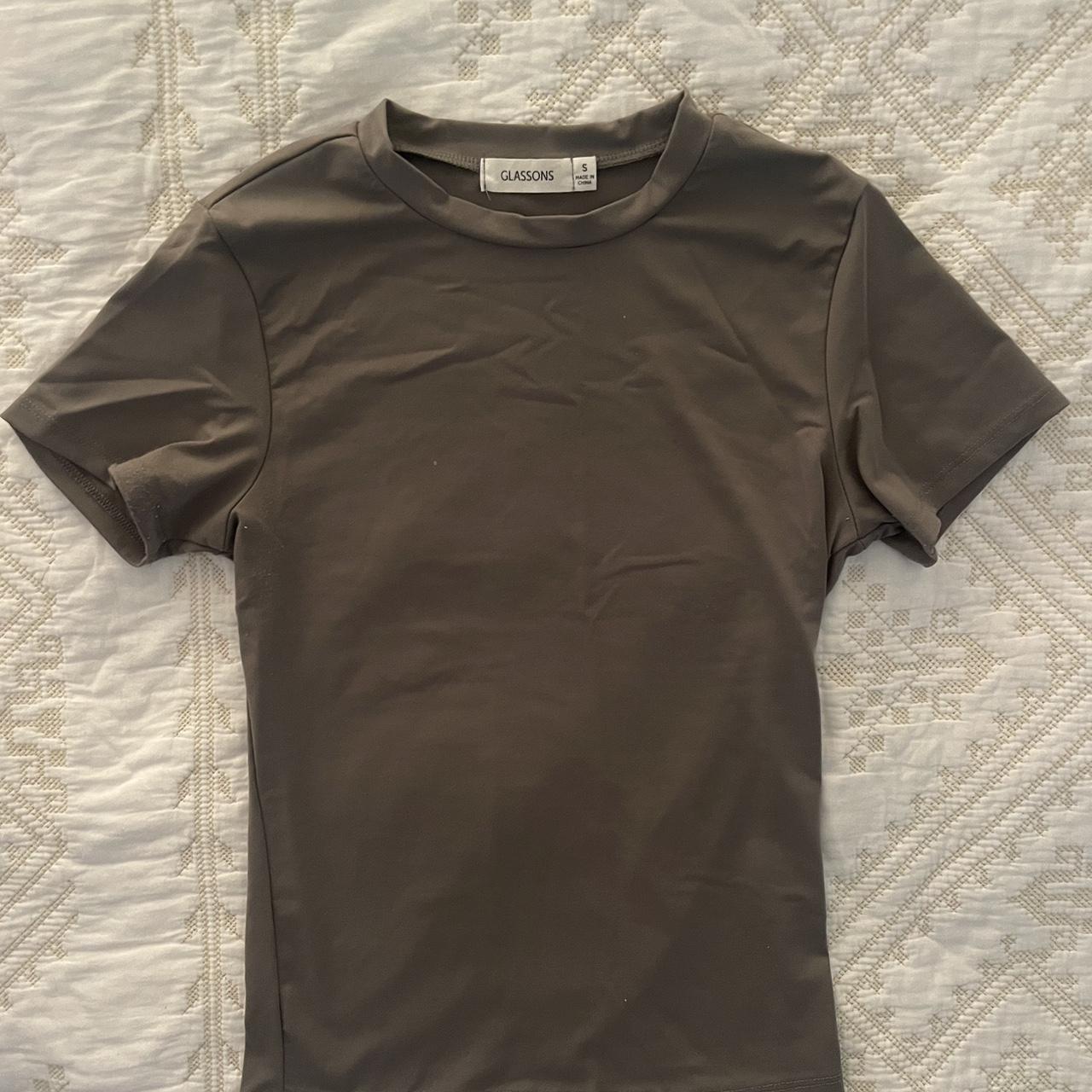 Glassons grey supersoft longline tee in gunsmoke... - Depop