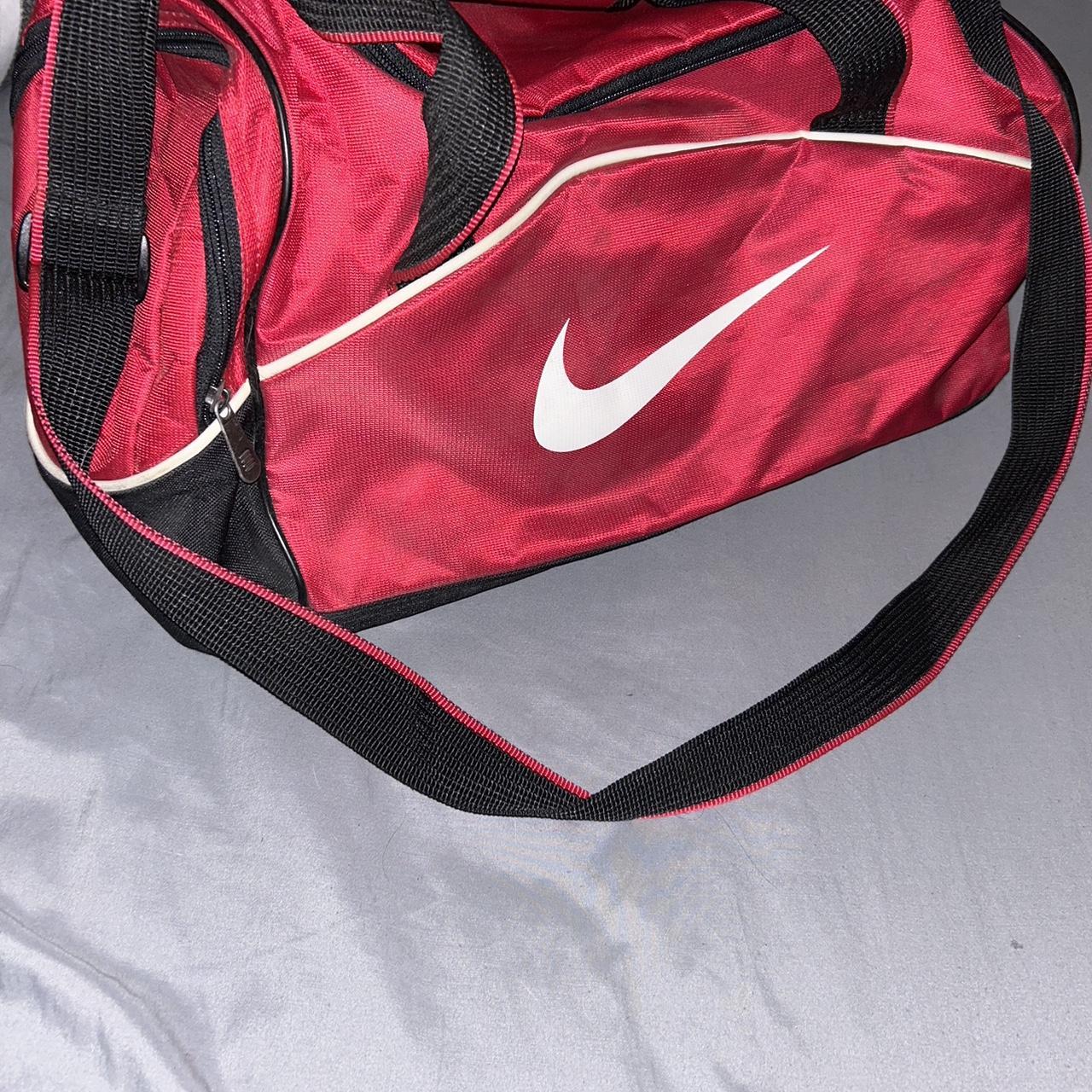 Y2k nike gym bag red 20in long Msg before purchase... - Depop
