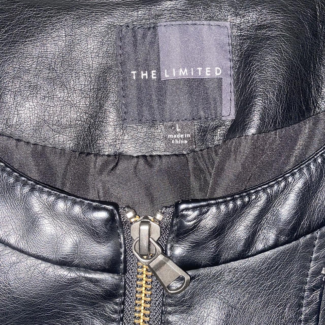 The Limited slim fitting leather jacket - Depop