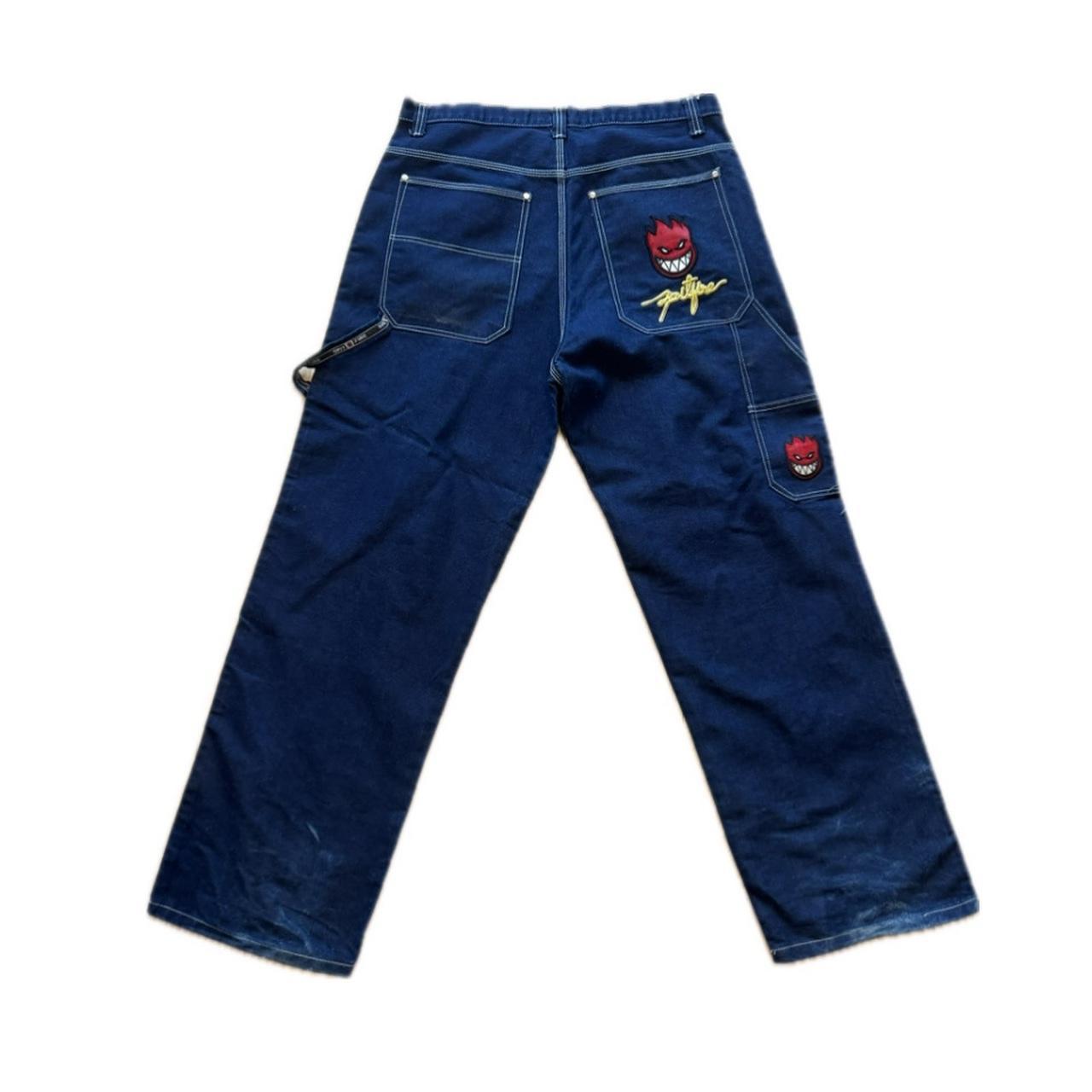 🔥🛞 SPITFIRE’S BAGGY JEANS (36’) USED CRAZY SPITFIRE... | Depop
