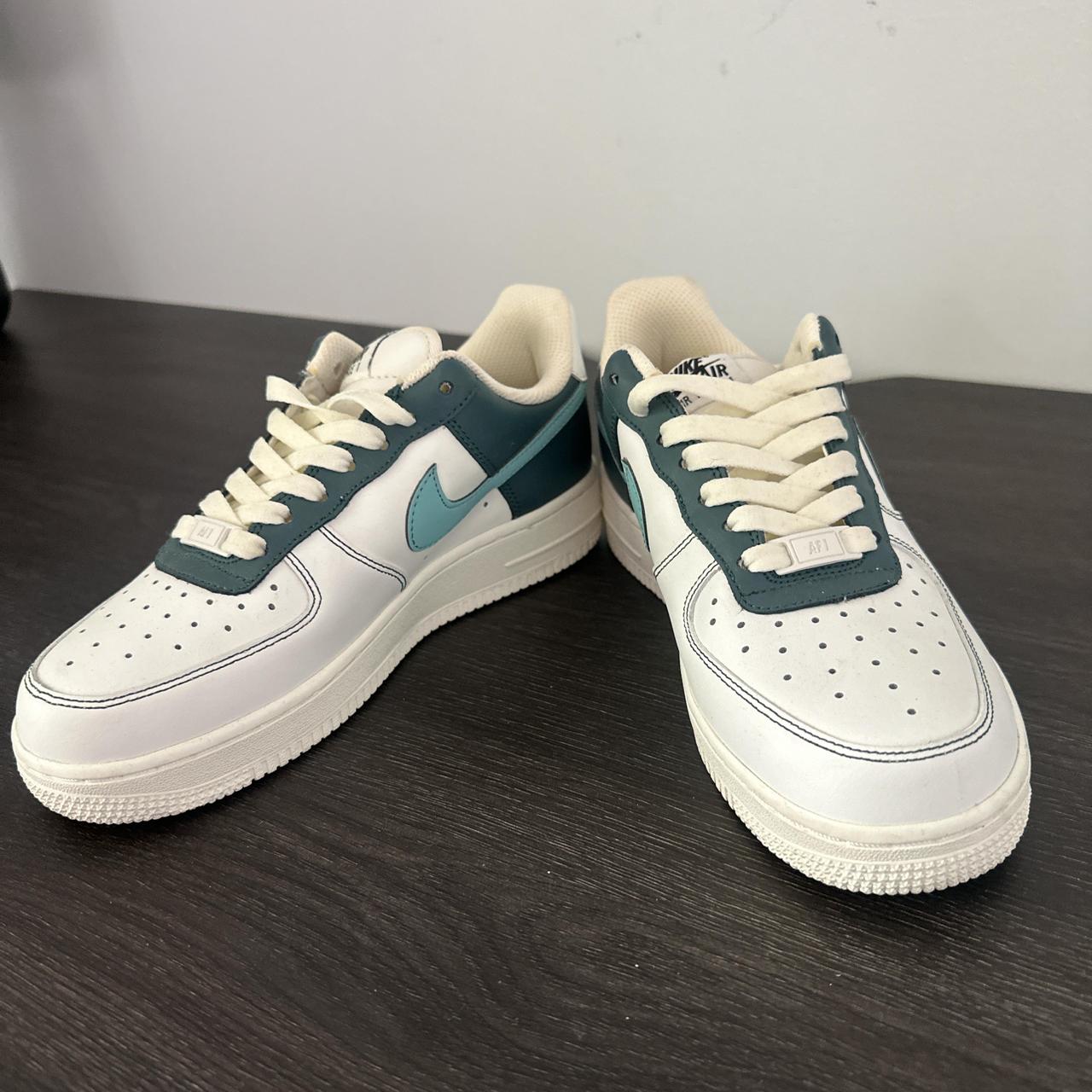 Custom mixed green AF1 Never worn, just tried... - Depop