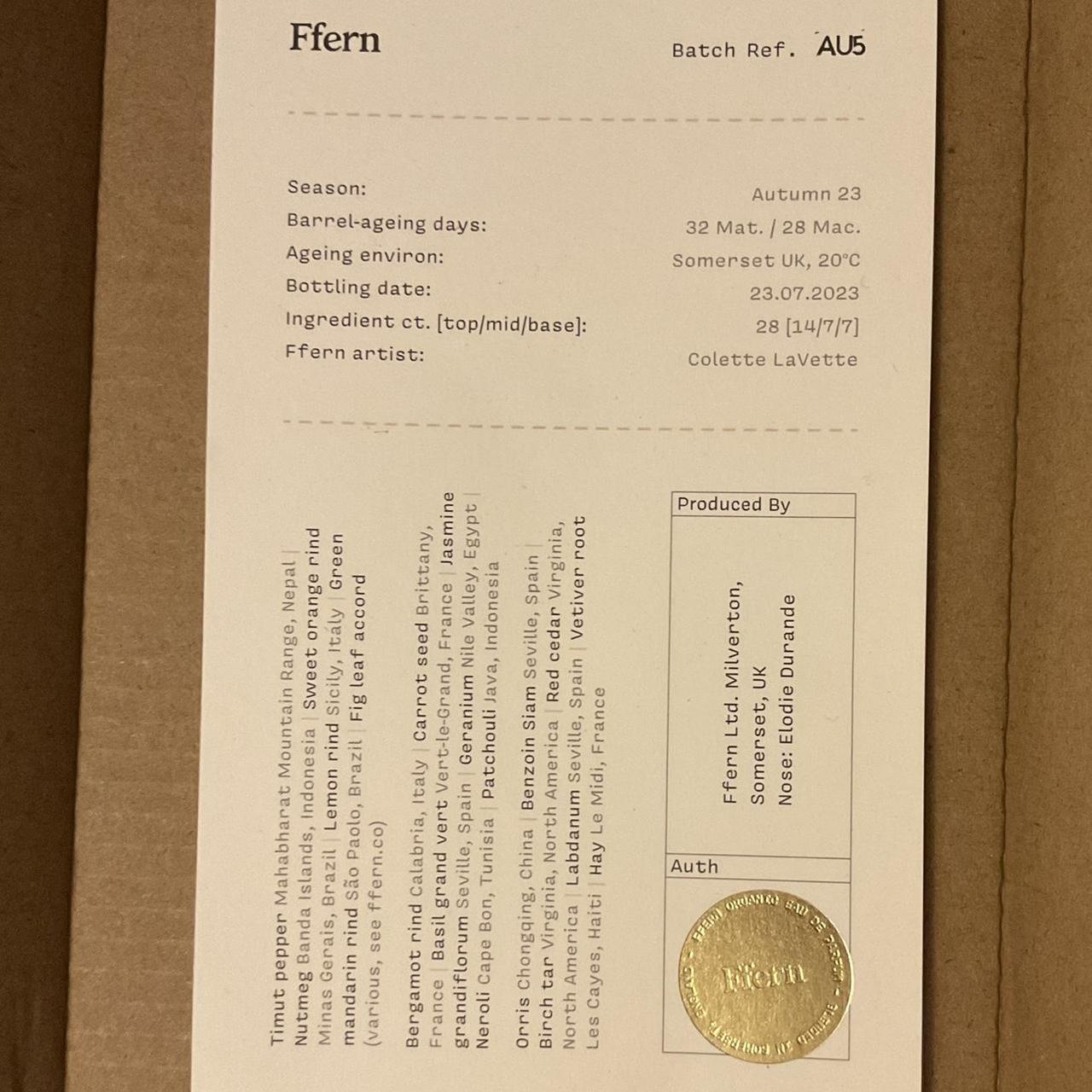 Exclusive Autumn 23 Ffern perfume completely new and... - Depop