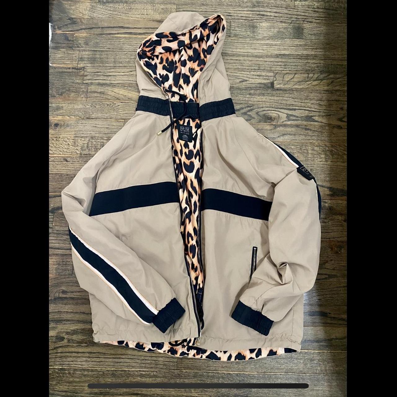 P.E Nation Women's Black and Tan Jacket | Depop