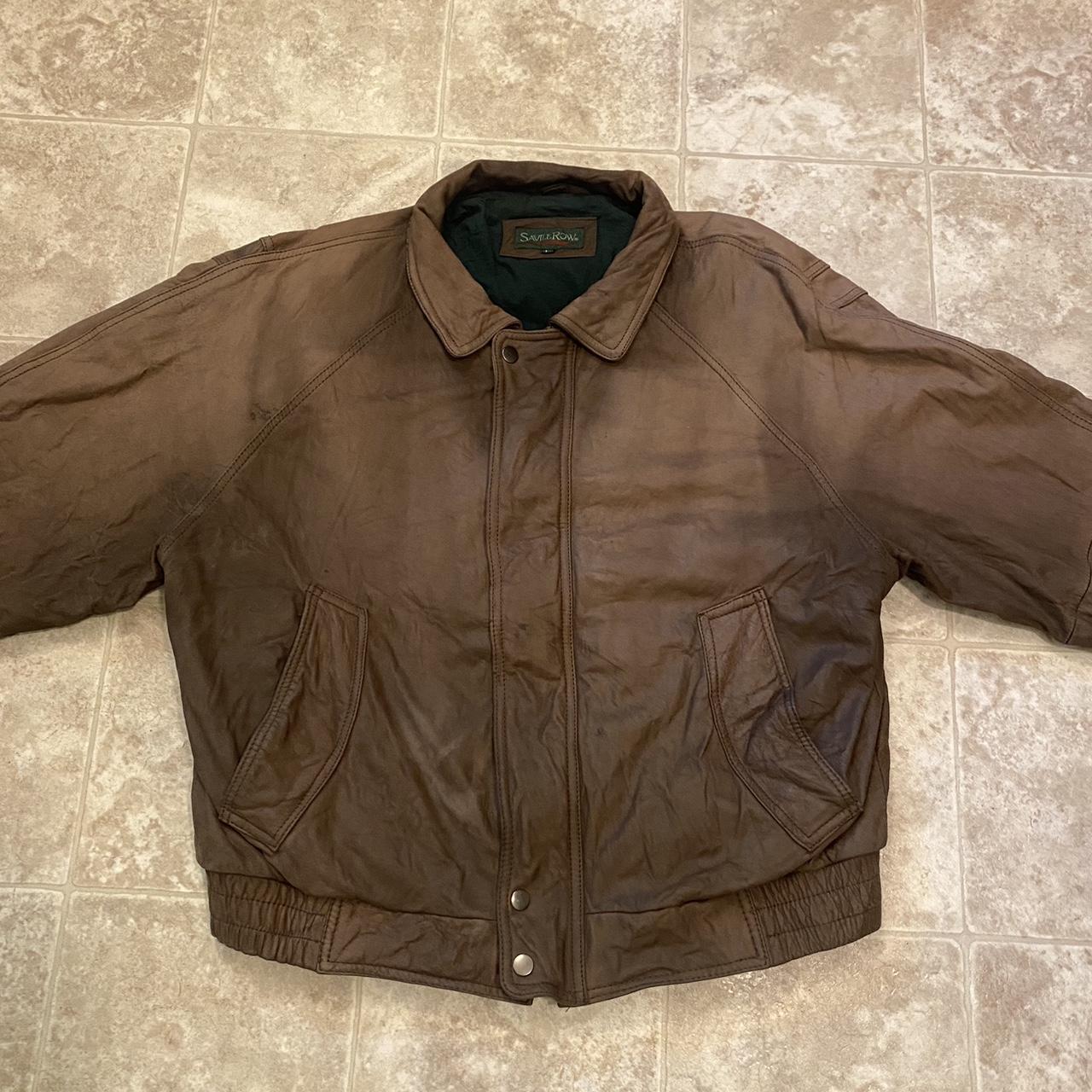 old asl vintage genuine real leather jacket insanely... - Depop