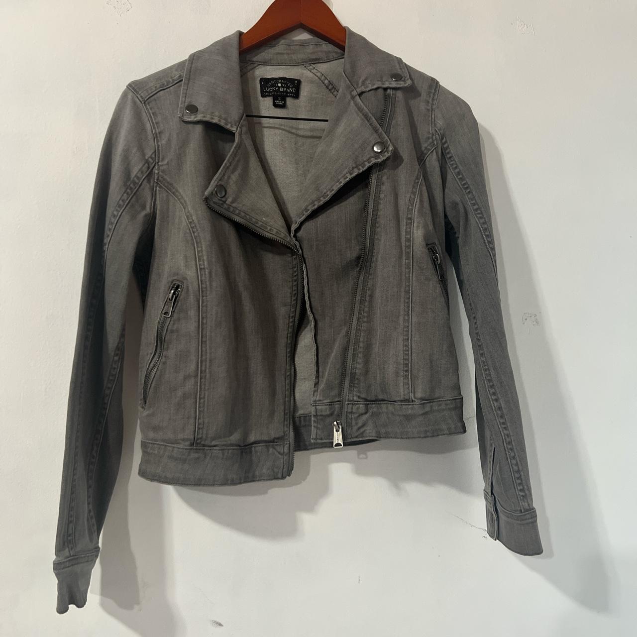 Grey jean jacket - Depop