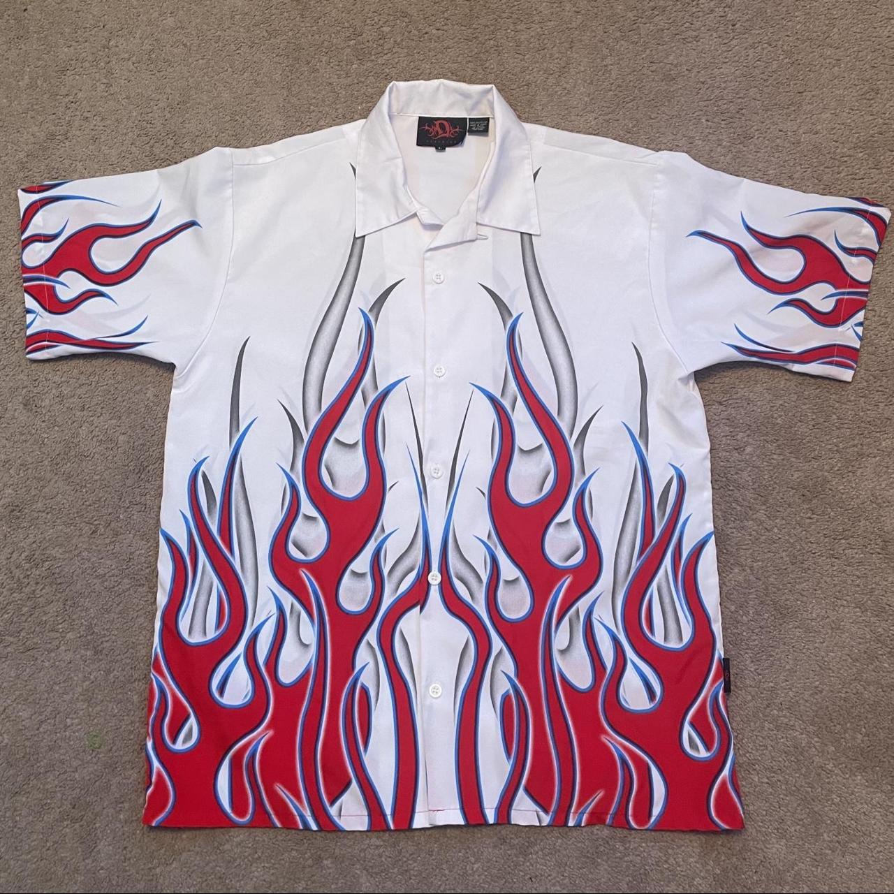 Mens Large Oversized Red Dragon Clothing White... - Depop