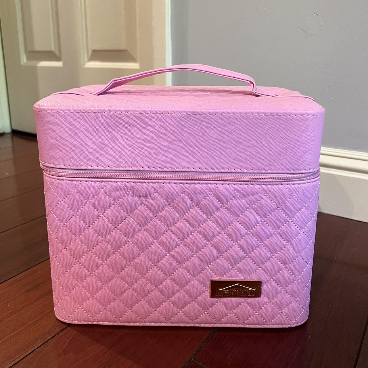 Pink expandable makeup organizer, 10.5” x 7” x 9” - Depop