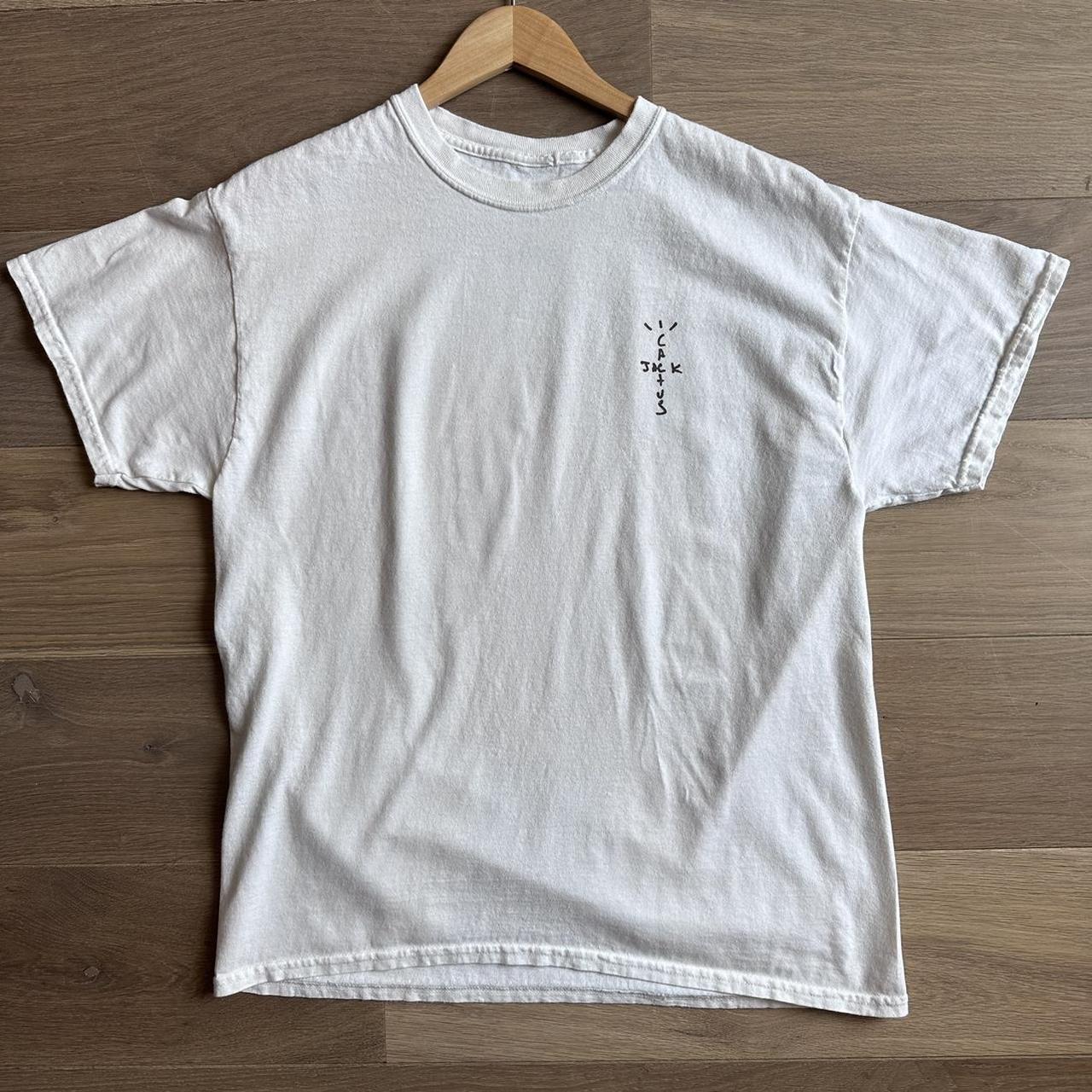 Travis Scott Men's White T-shirt | Depop