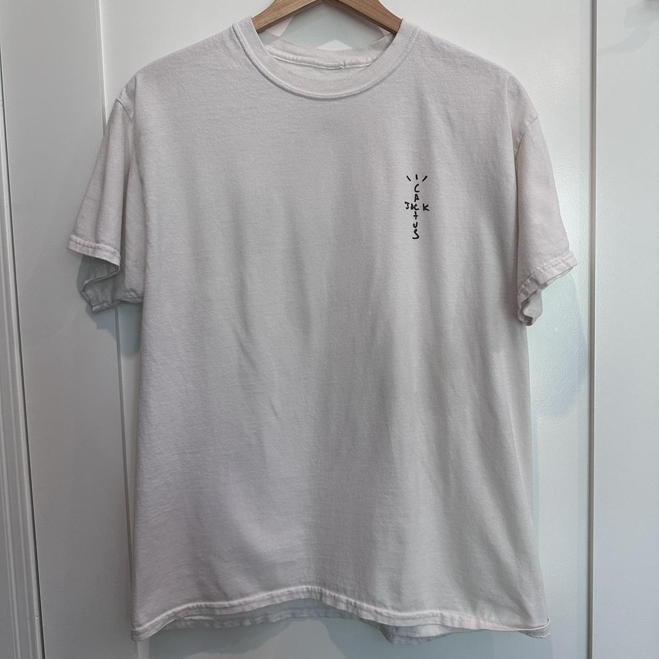 Travis Scott Men's White T-shirt | Depop
