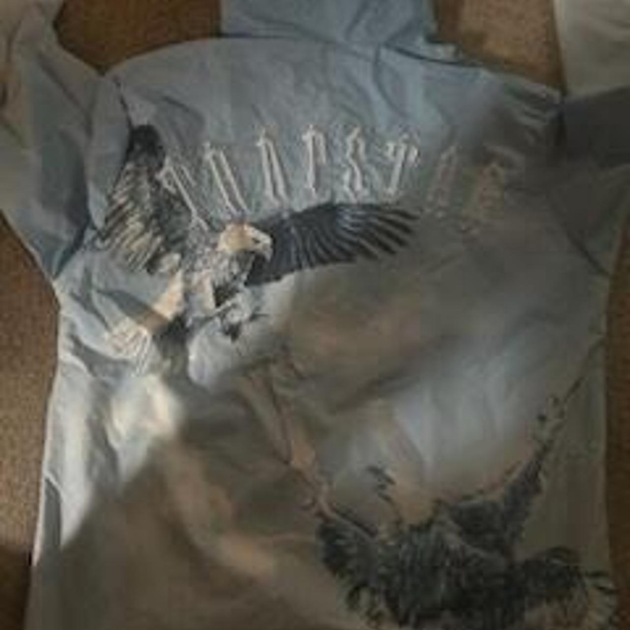 Trapstar Eagle Zip Windbreaker🩵 Blue/white Size... - Depop