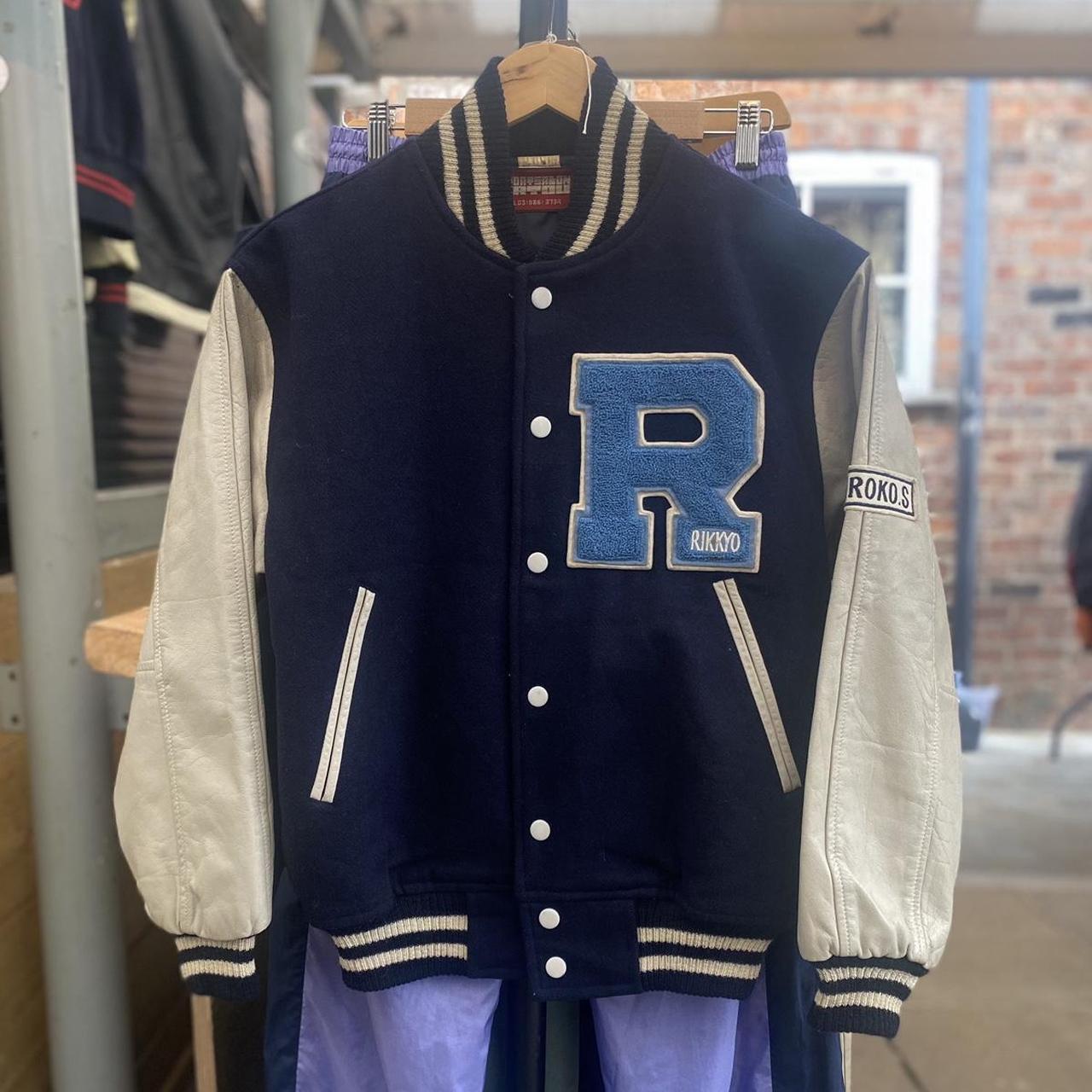 Vintage varsity jacket Description- retro 90’s... - Depop