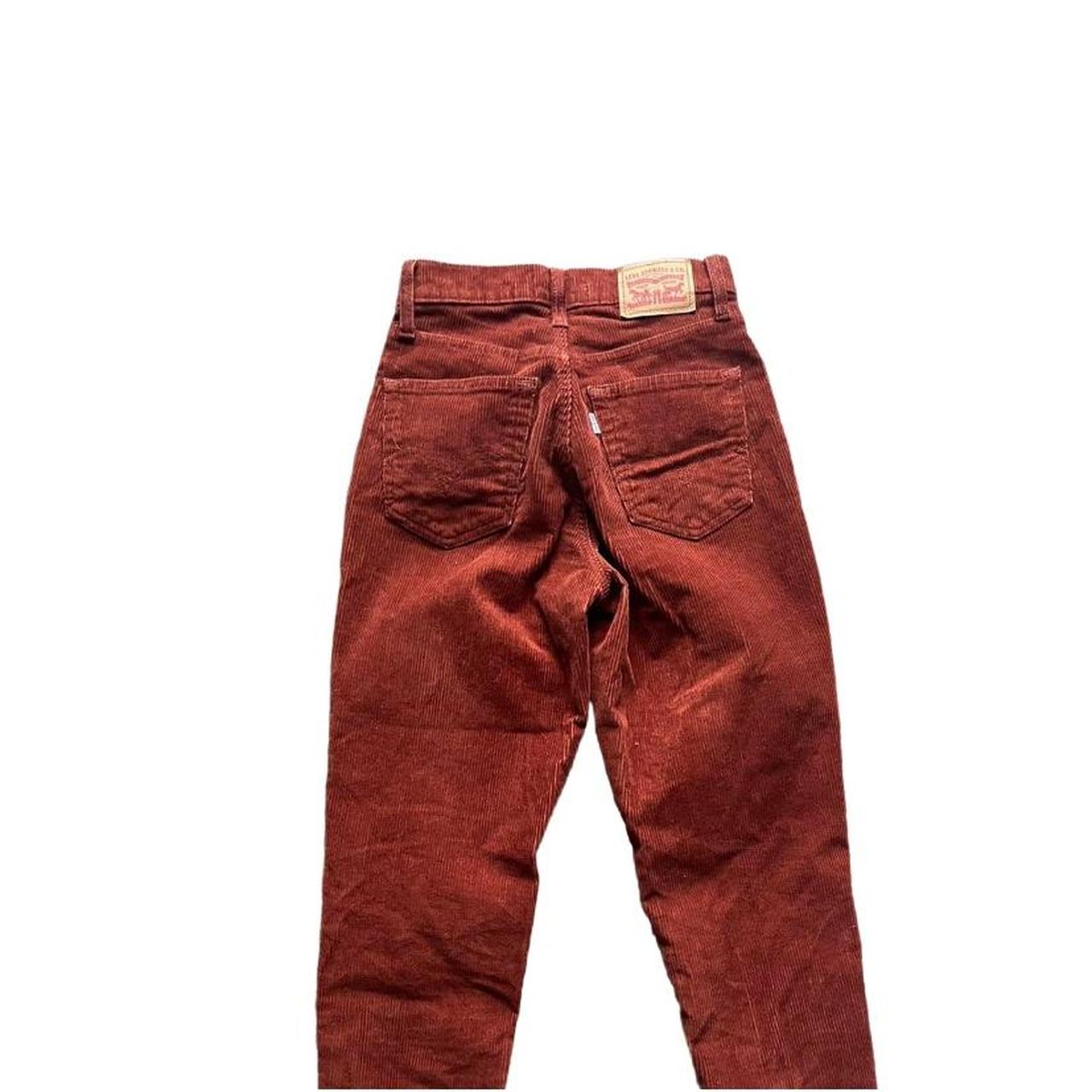 Levi’s high waisted mom Jean red corduroy pants - Depop