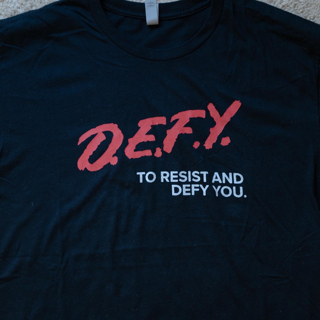 Defy NW Wrestling DARE Rip Tee Shirt DefyNW DARE... - Depop