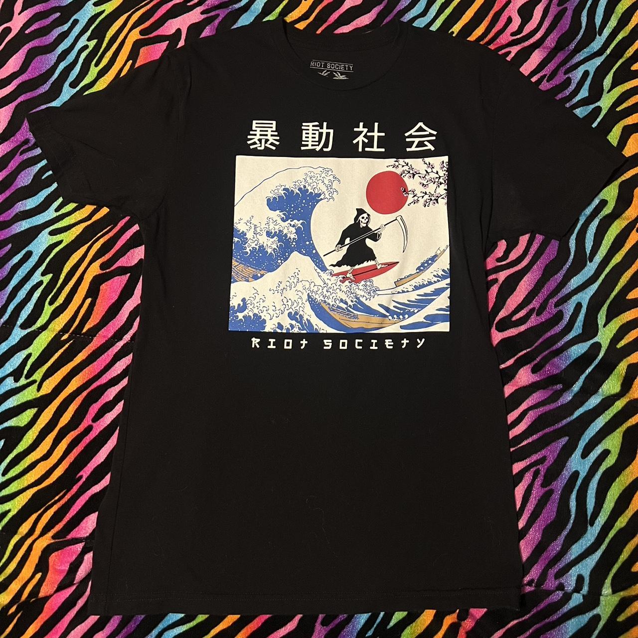 riot society grim reaper shirt great condition -... | Depop