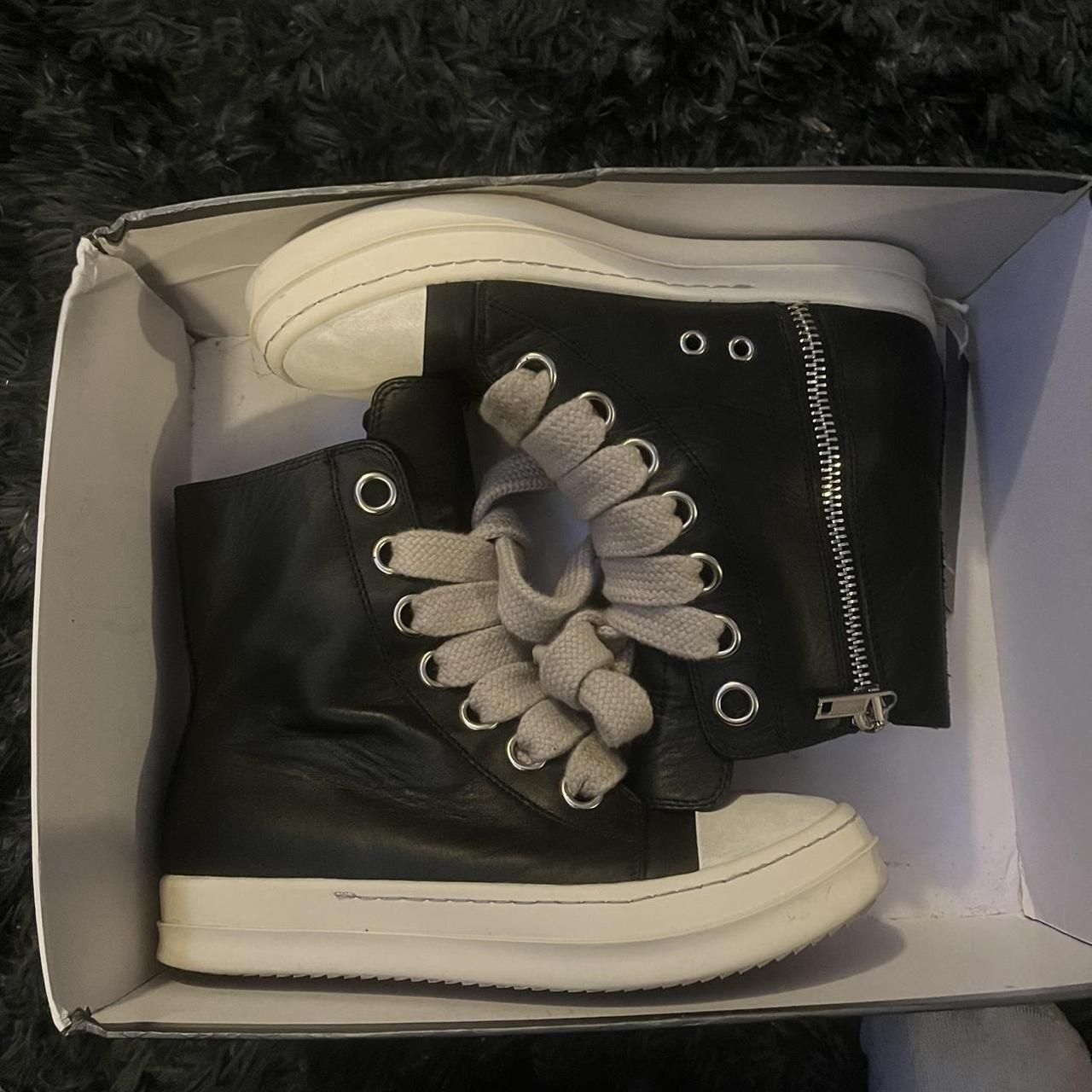 rick owen jumbo laces highs - Depop