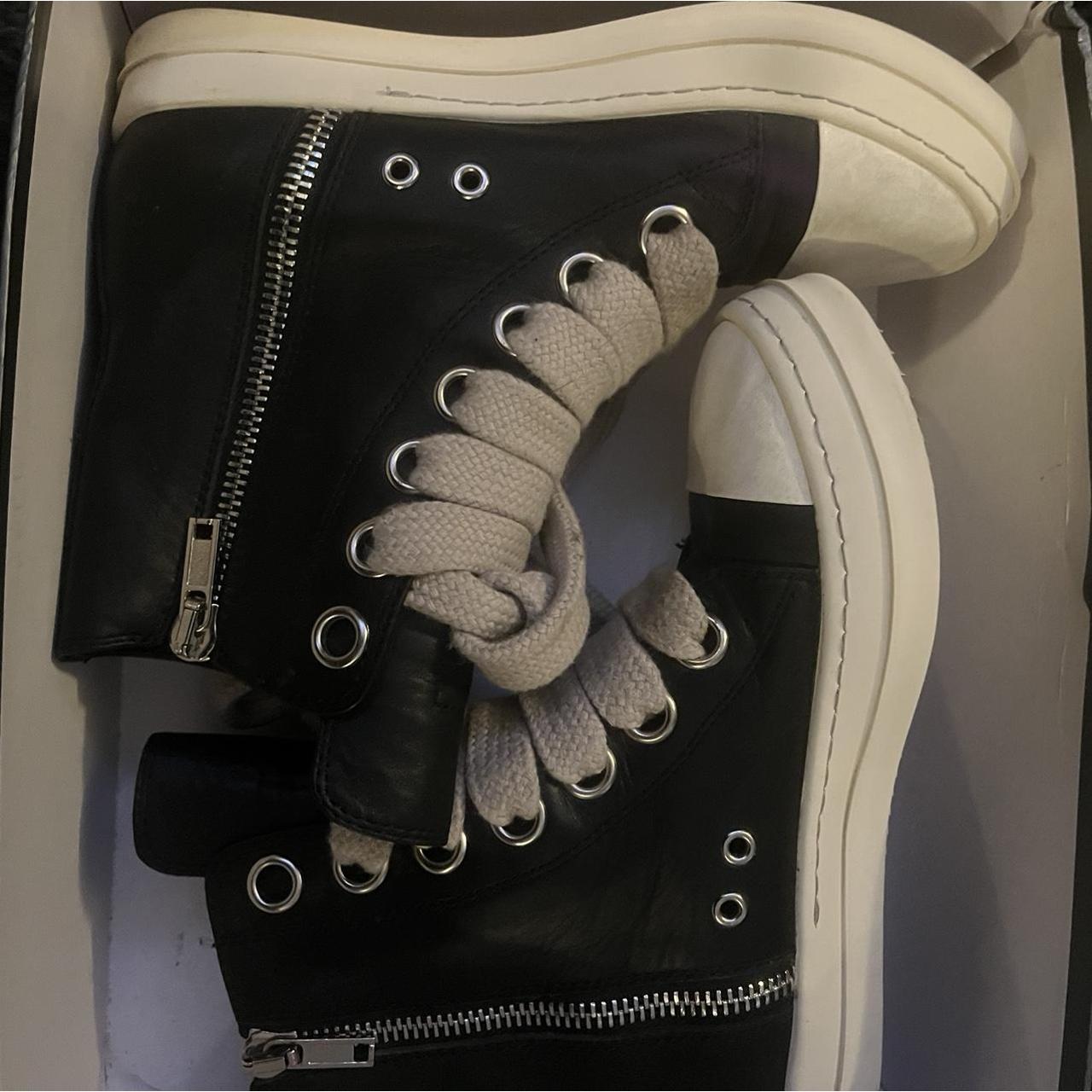 rick owen jumbo laces highs - Depop