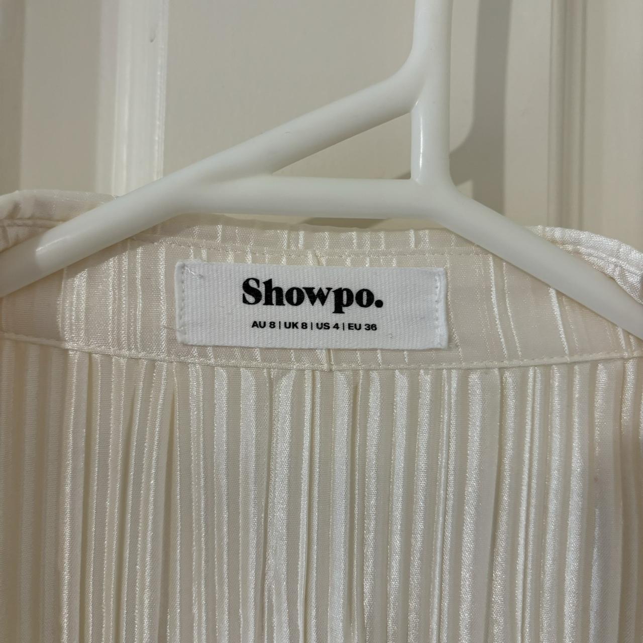 Showpo Cream Plissé Shirt Brand new, never worn but... - Depop