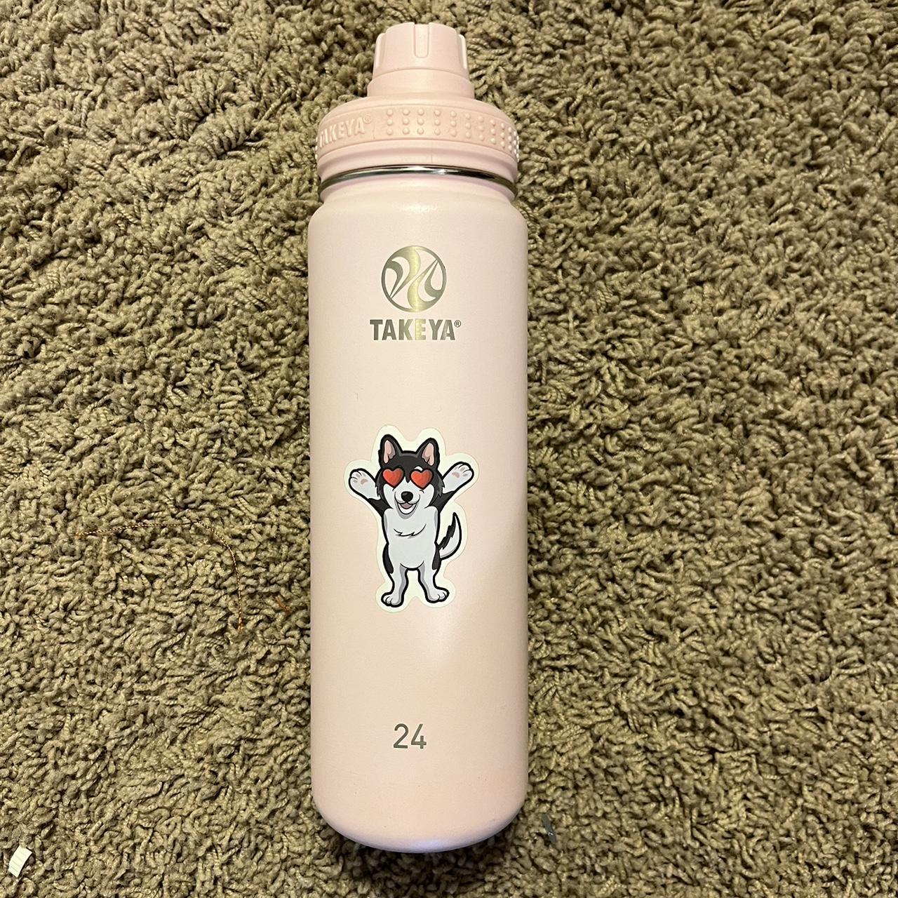 pink takeya water bottle - Depop