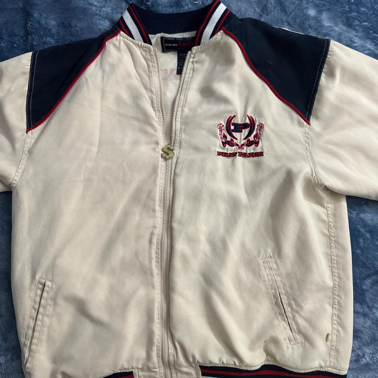 Thrifted Cream Phat Farm Jacket - Depop
