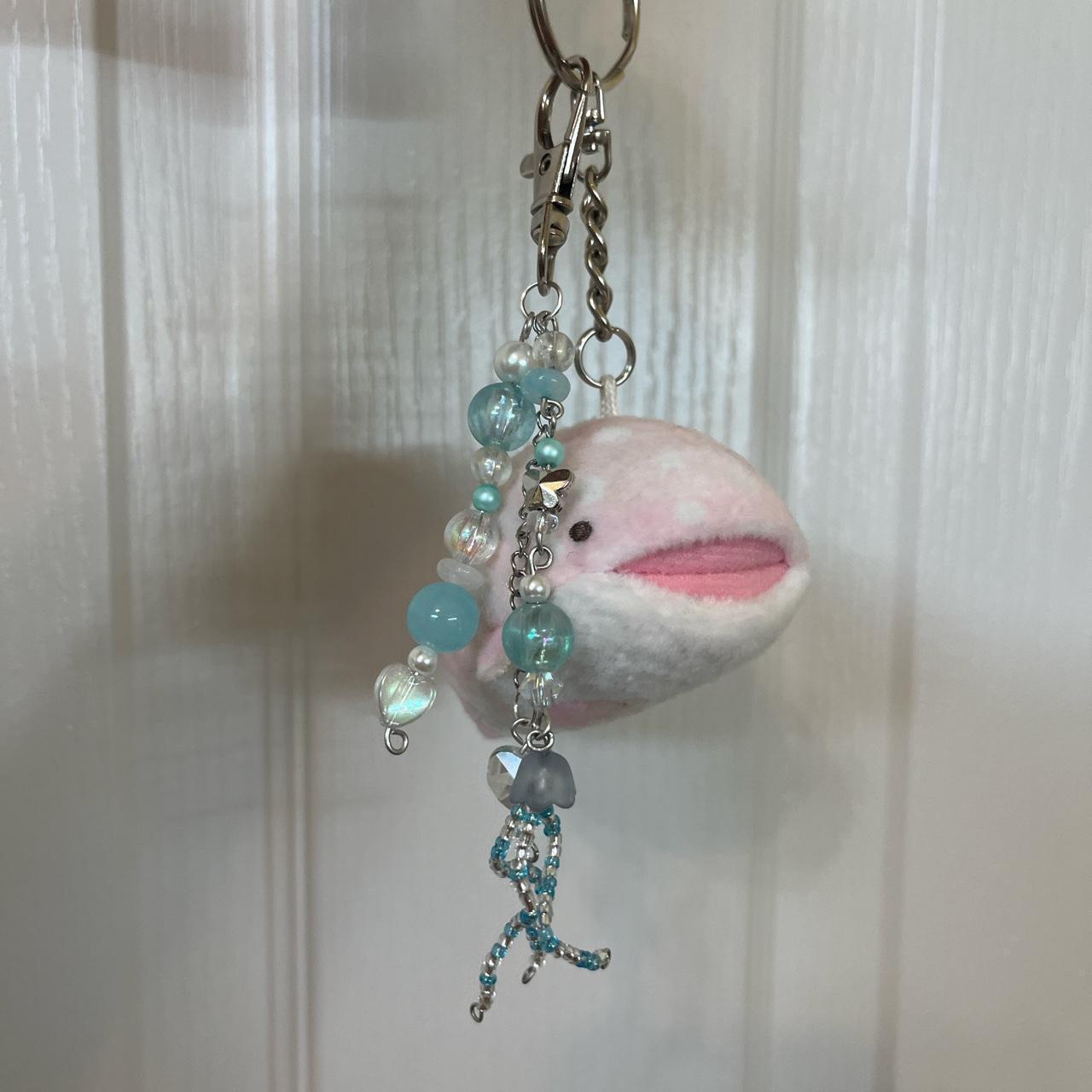 handmade blue jellyfish key chain 🫧🫧🫧 cute for... - Depop
