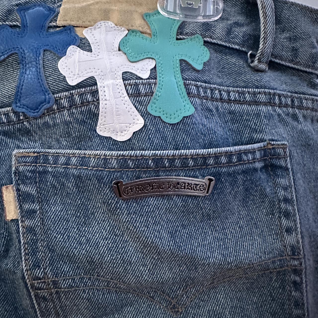 Gallery Department x chrome hearts flared denim Size... - Depop