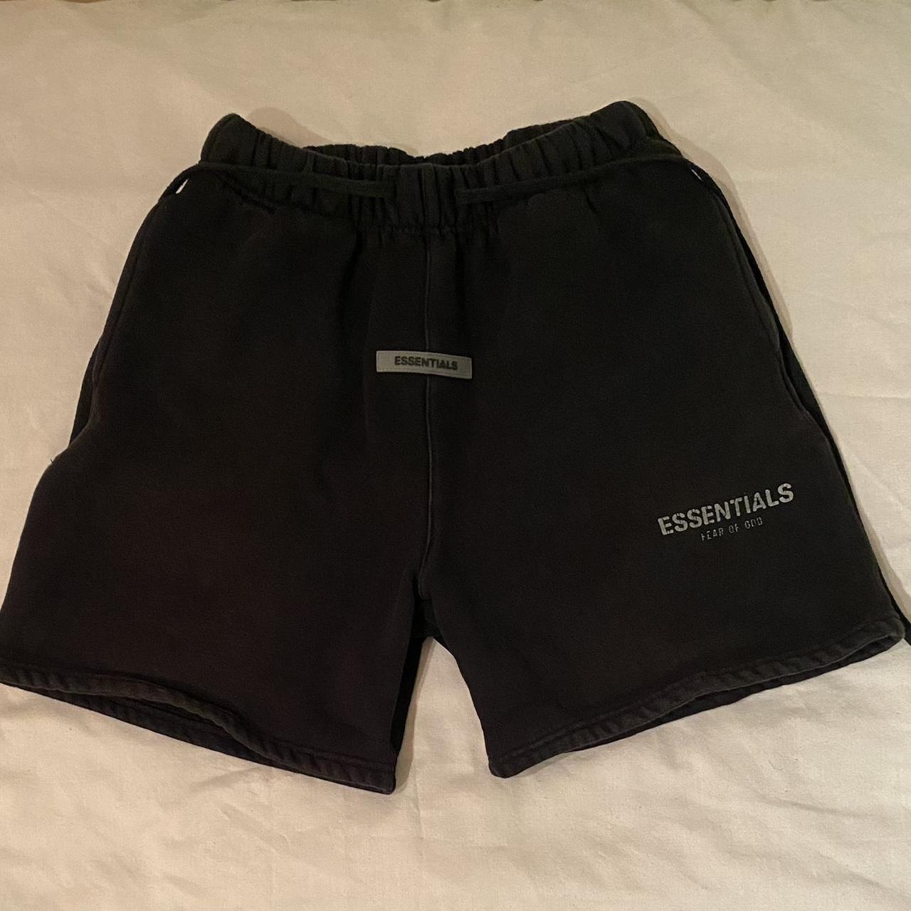 Black Small Essentials Shorts Size S but could fit... - Depop