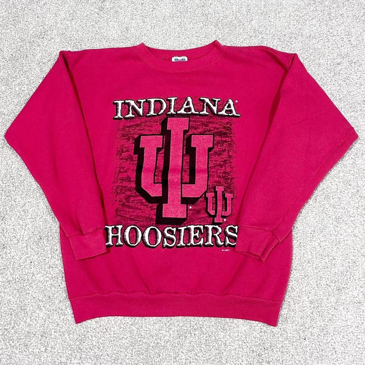 Vintage Indiana University Hoosiers Crewneck Very... - Depop