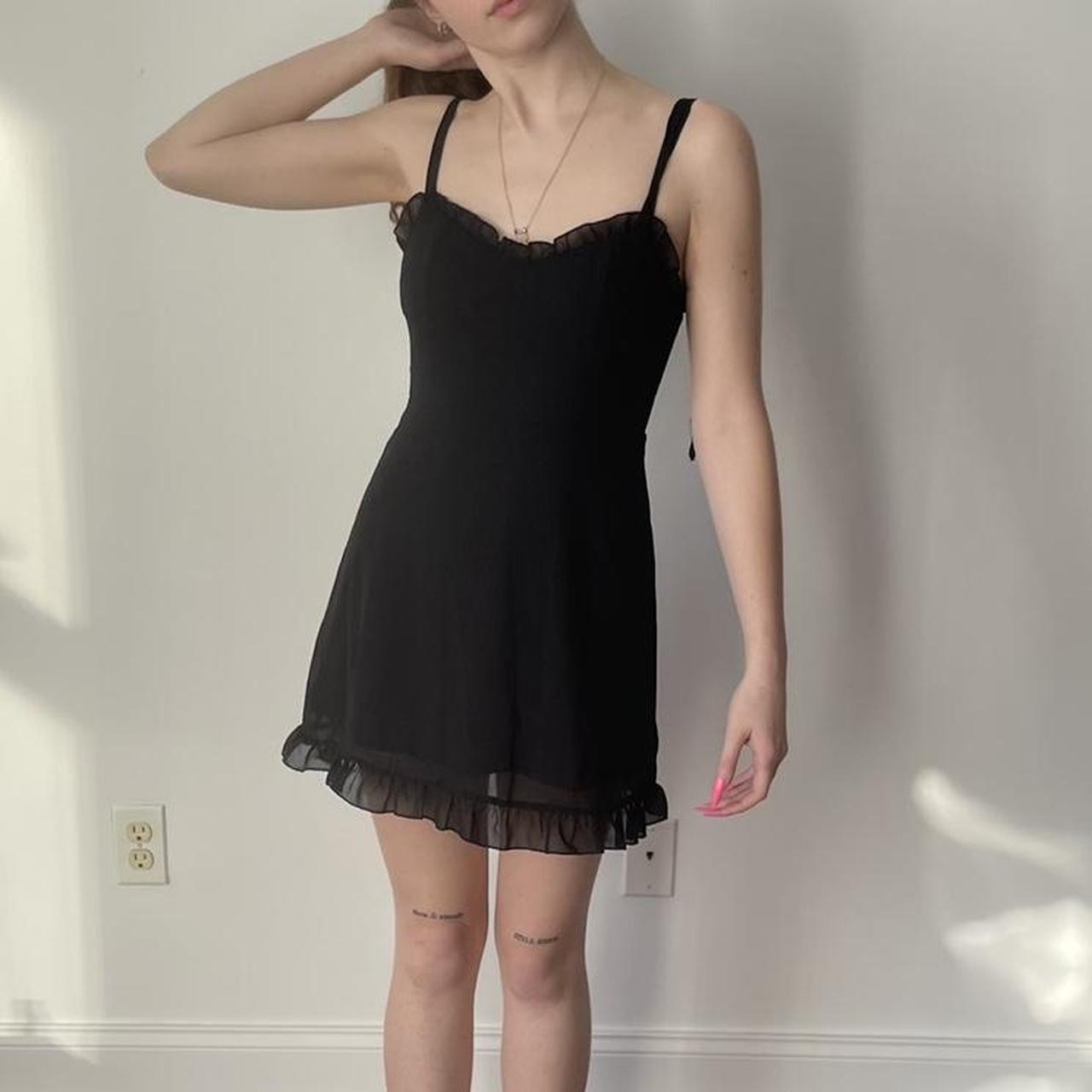 little black dress with straps that tie 🎀 - Depop