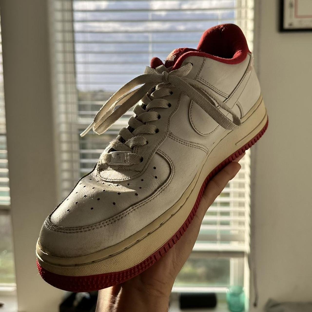 [BEING DRAWN ON] Custom Af1 Red Sole Size (10.5)... - Depop