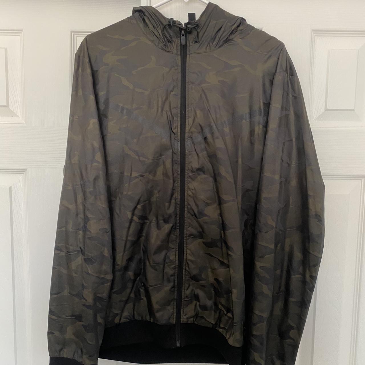 Camo reflective windbreaker - Depop