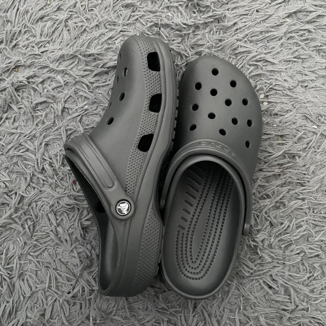 Grey crocs Never Worn Size 10 - Depop