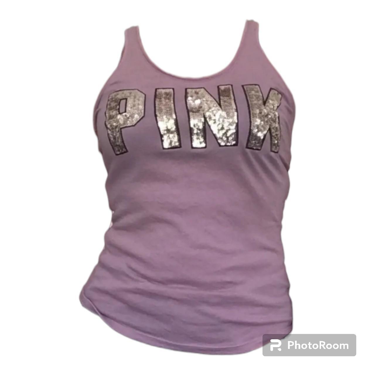 Rare Pink victoria secret bling tank top size xs can... - Depop