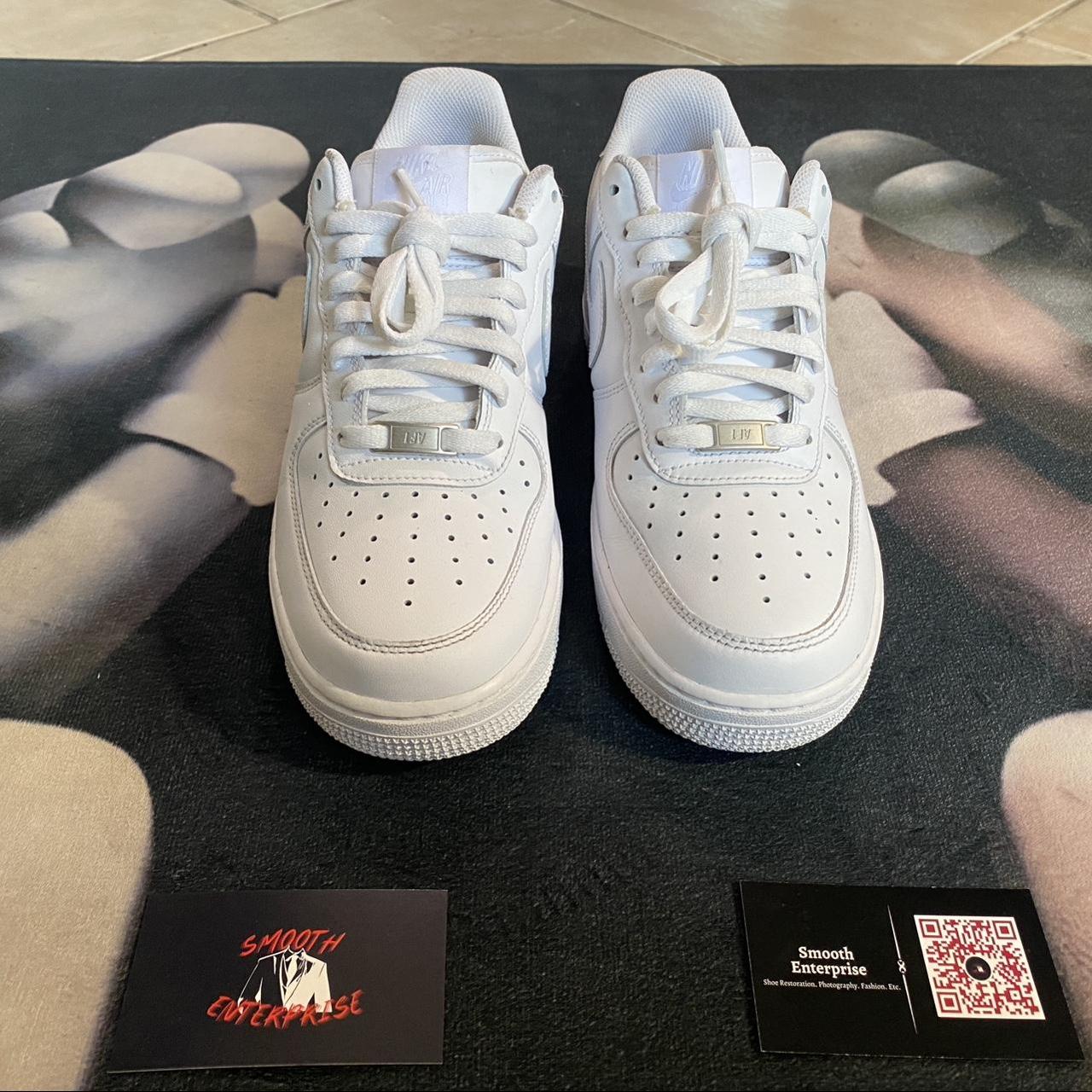 All White Nike Air Force 1... - Depop