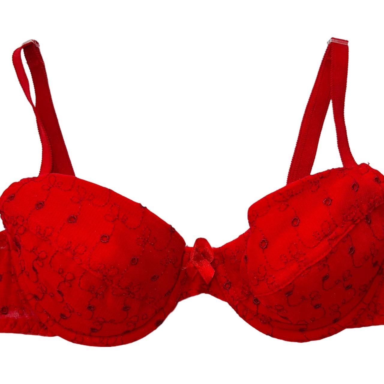 Vintage red bra. The most beautiful detailing. I... - Depop