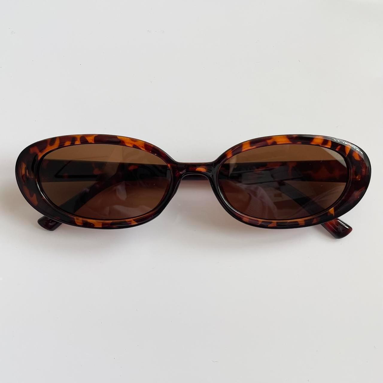 Brand new oval brown tortoise shell sunglasses. As... - Depop