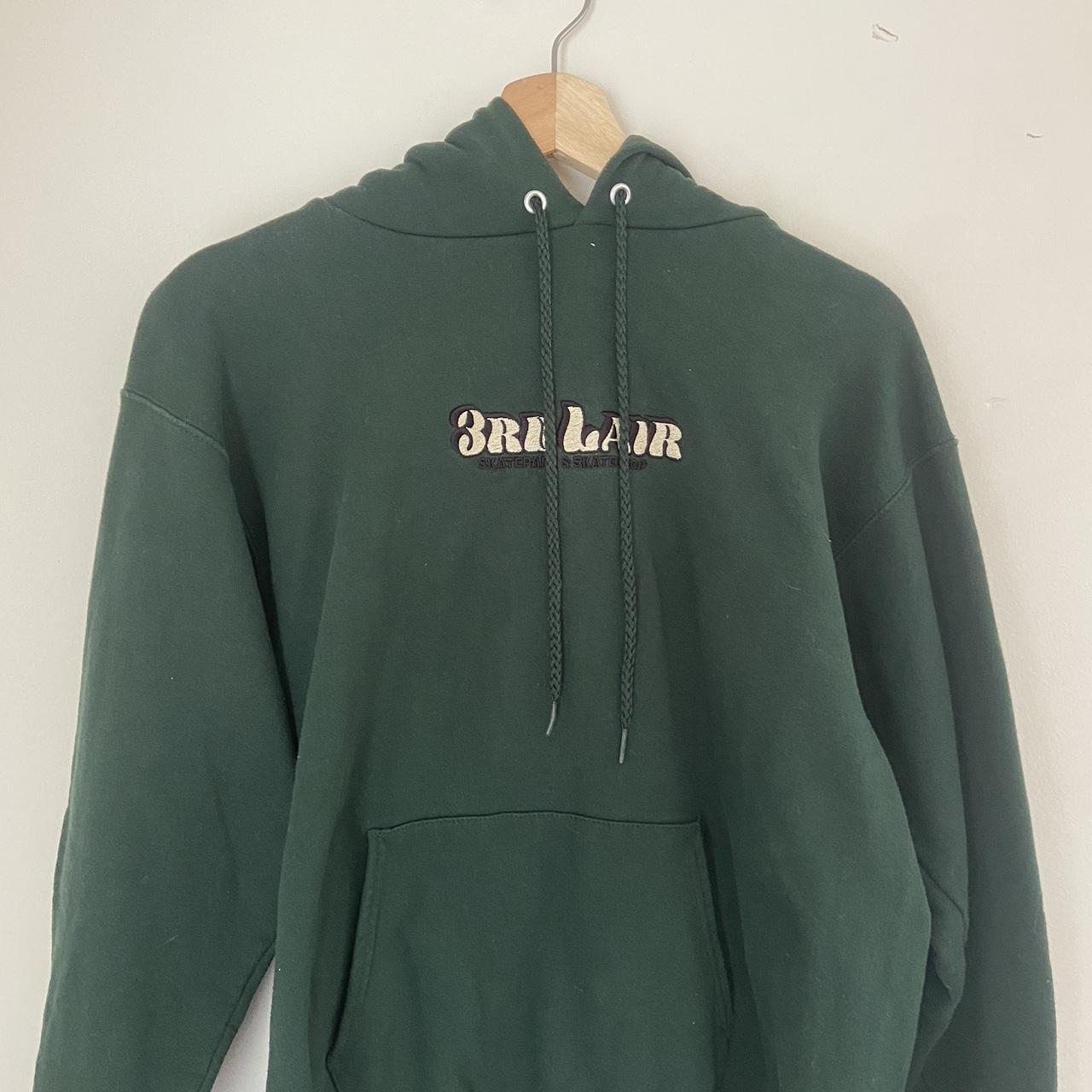 thrifted green “3rd lair skatepark” hoodie size... - Depop