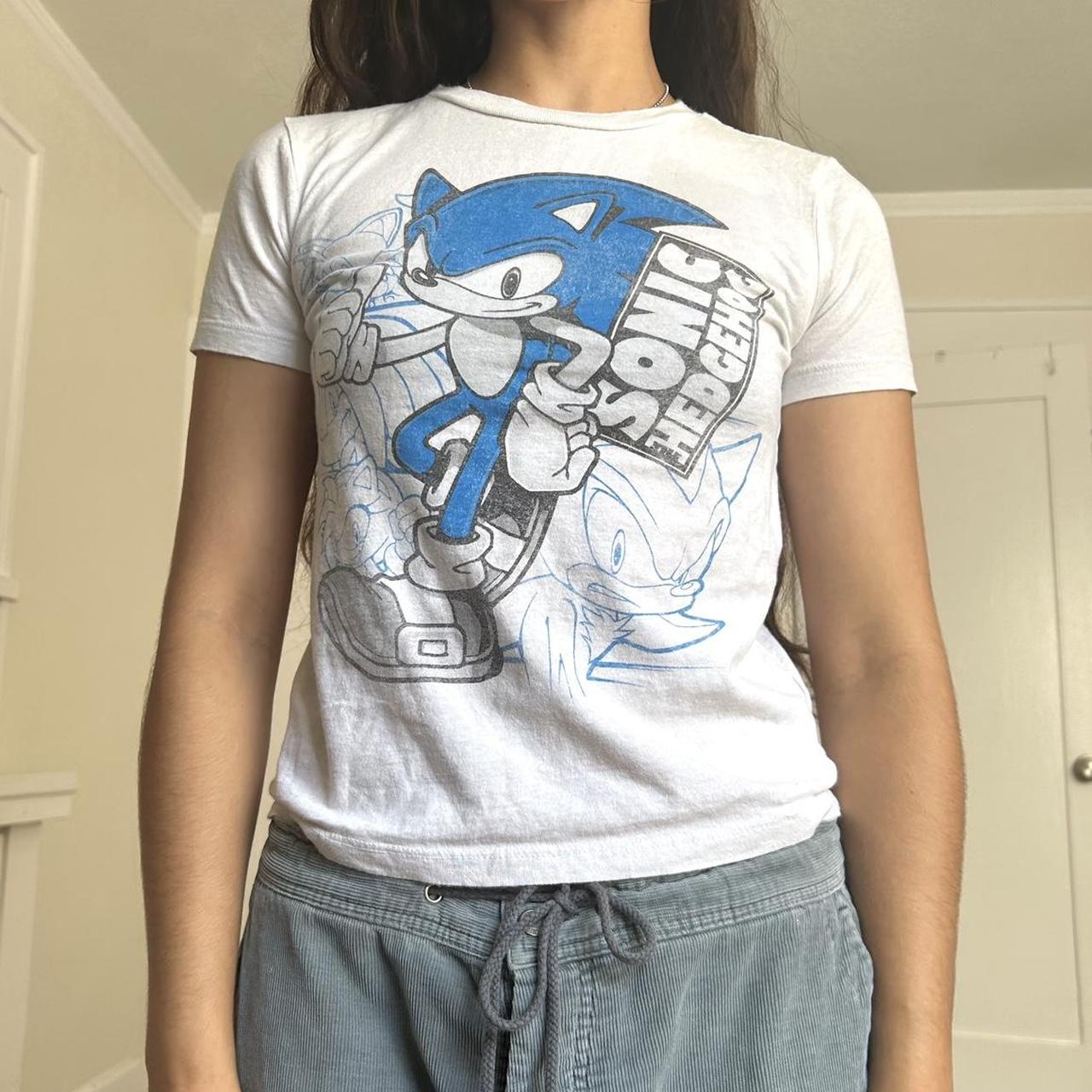 Y2K Sonic the Hedgehog baby tee My favorite cursed... - Depop
