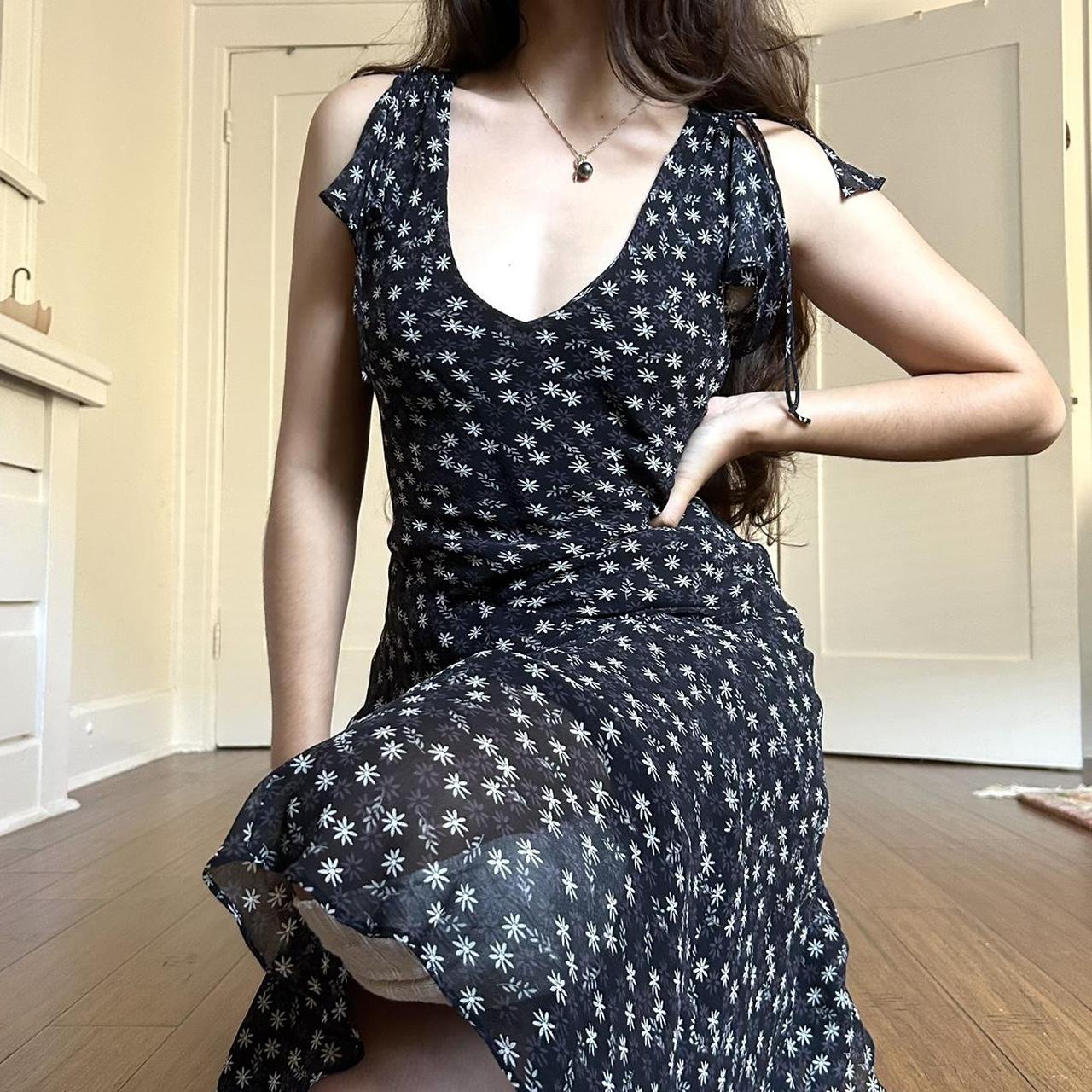 90s vintage sundress simple and sexy silk... | Depop