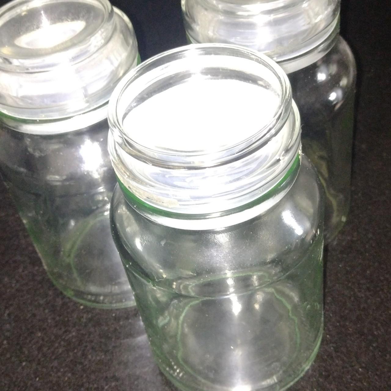 Storage airtight Jars These are three transparent... - Depop