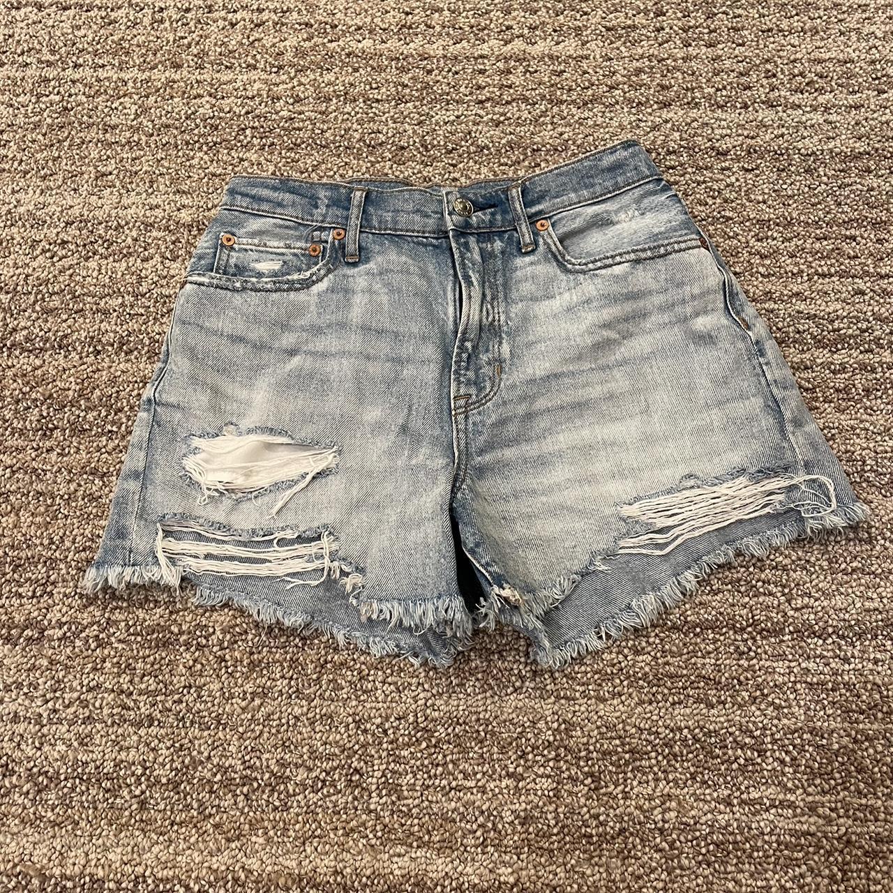 American Eagle high waisted denim shorts Size... - Depop