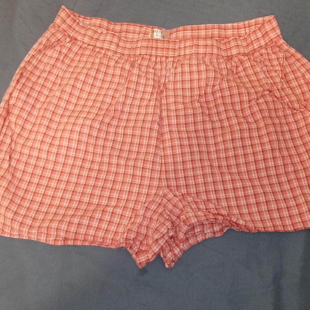 Cutest Gingham Shorts Orange 🧡 Two Front Pockets Depop