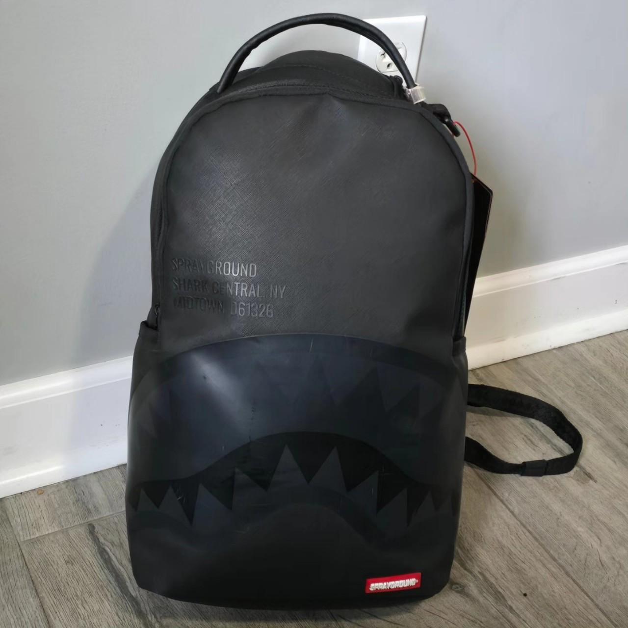 Sprayground backpack Black colorway. Used a couple... - Depop