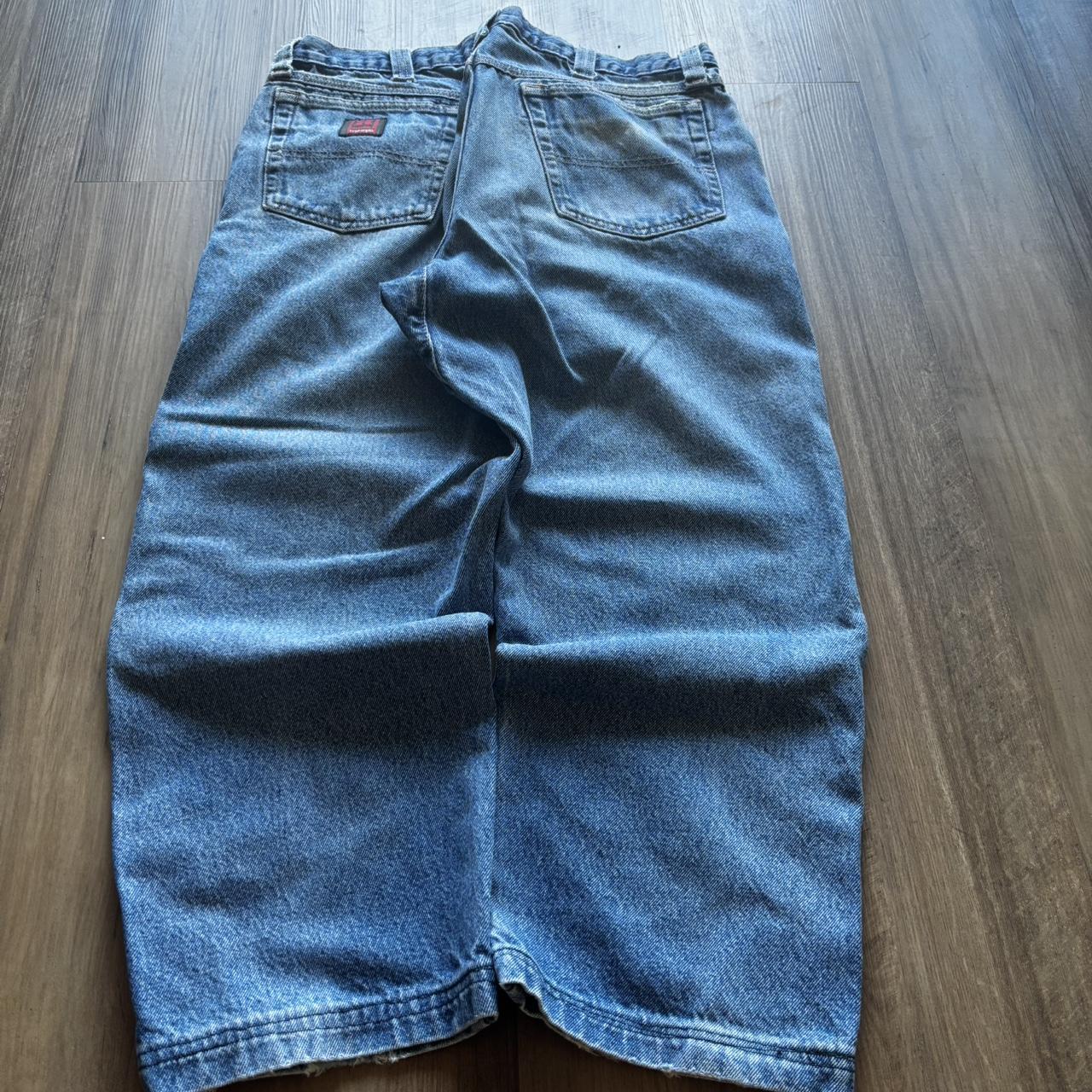 Wrangler rig denim workwear baggy jeans. Size:... | Depop