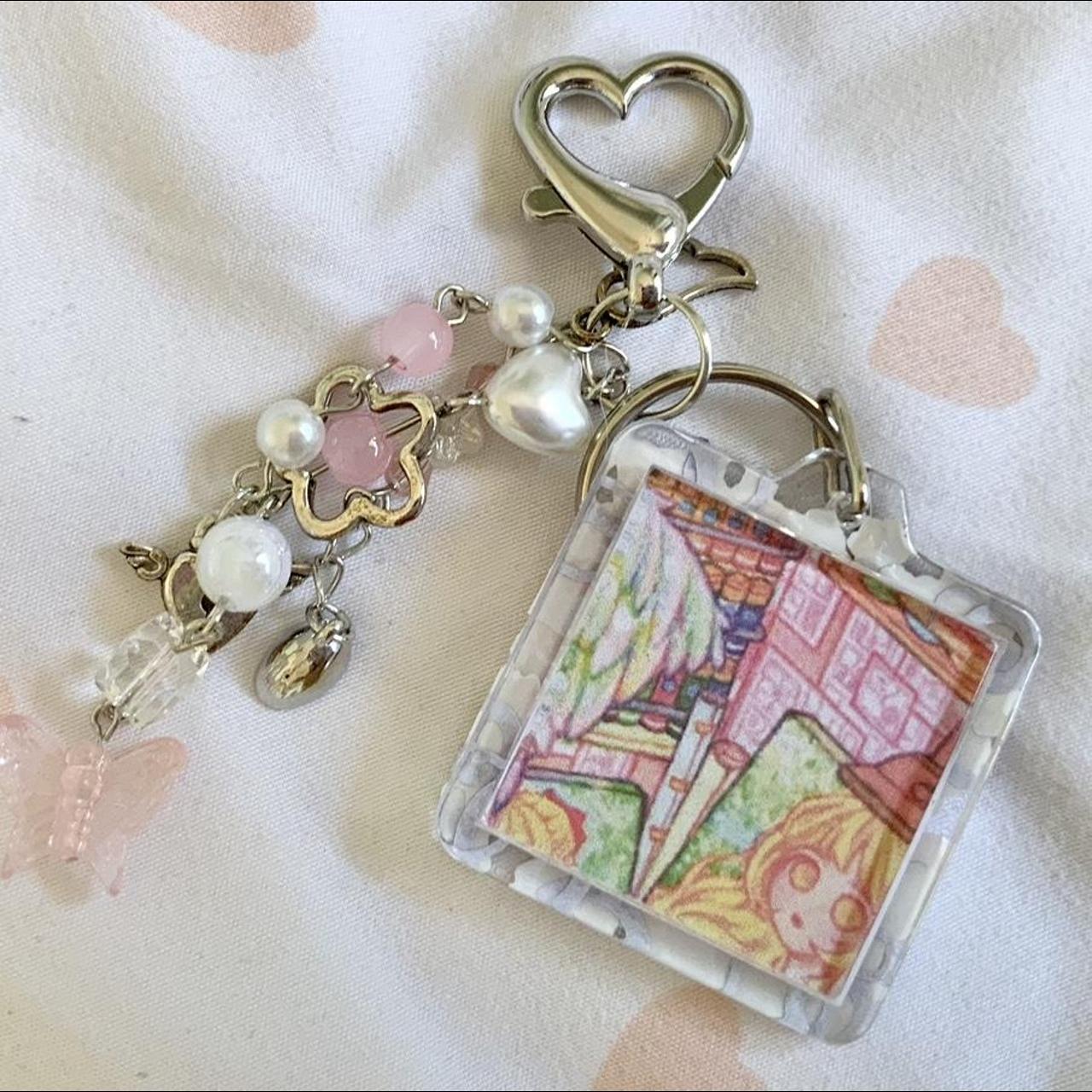 Two sided decorated keychain Artwork is by... - Depop